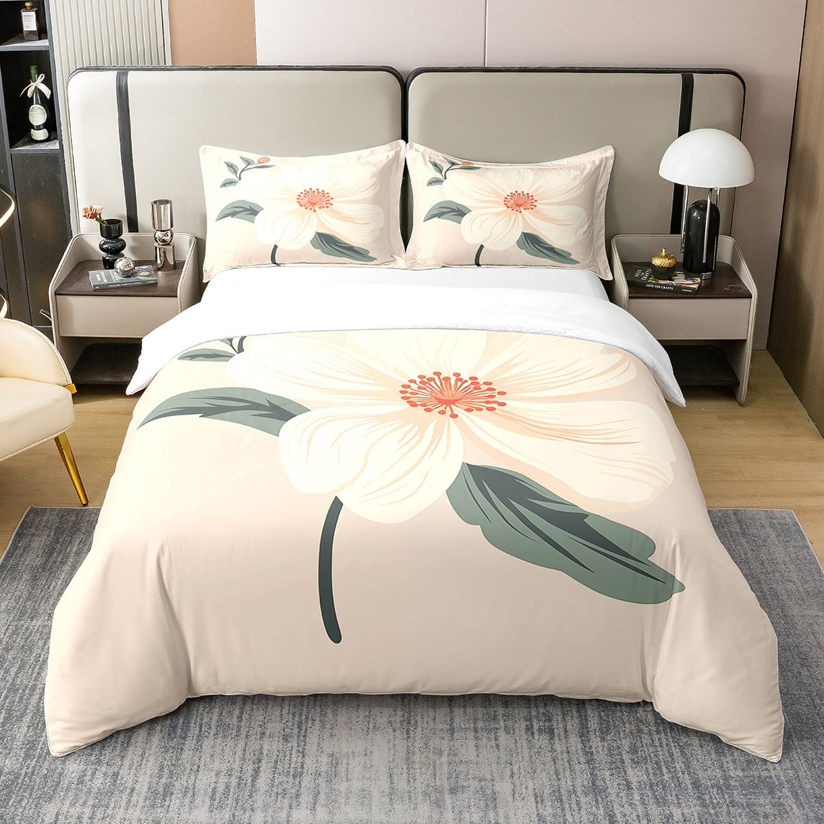 Erosebridal Cartoon Floral 100% Natural Cotton Bedding Set,Cute Flower ...