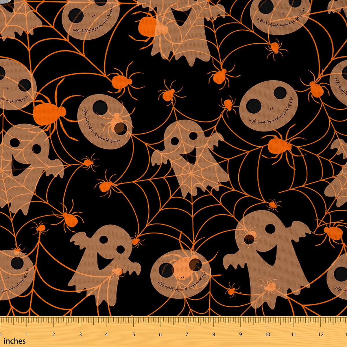 Erosebridal Cartoon Ghost Fabric by The Yard,Spider Web Upholstery ...