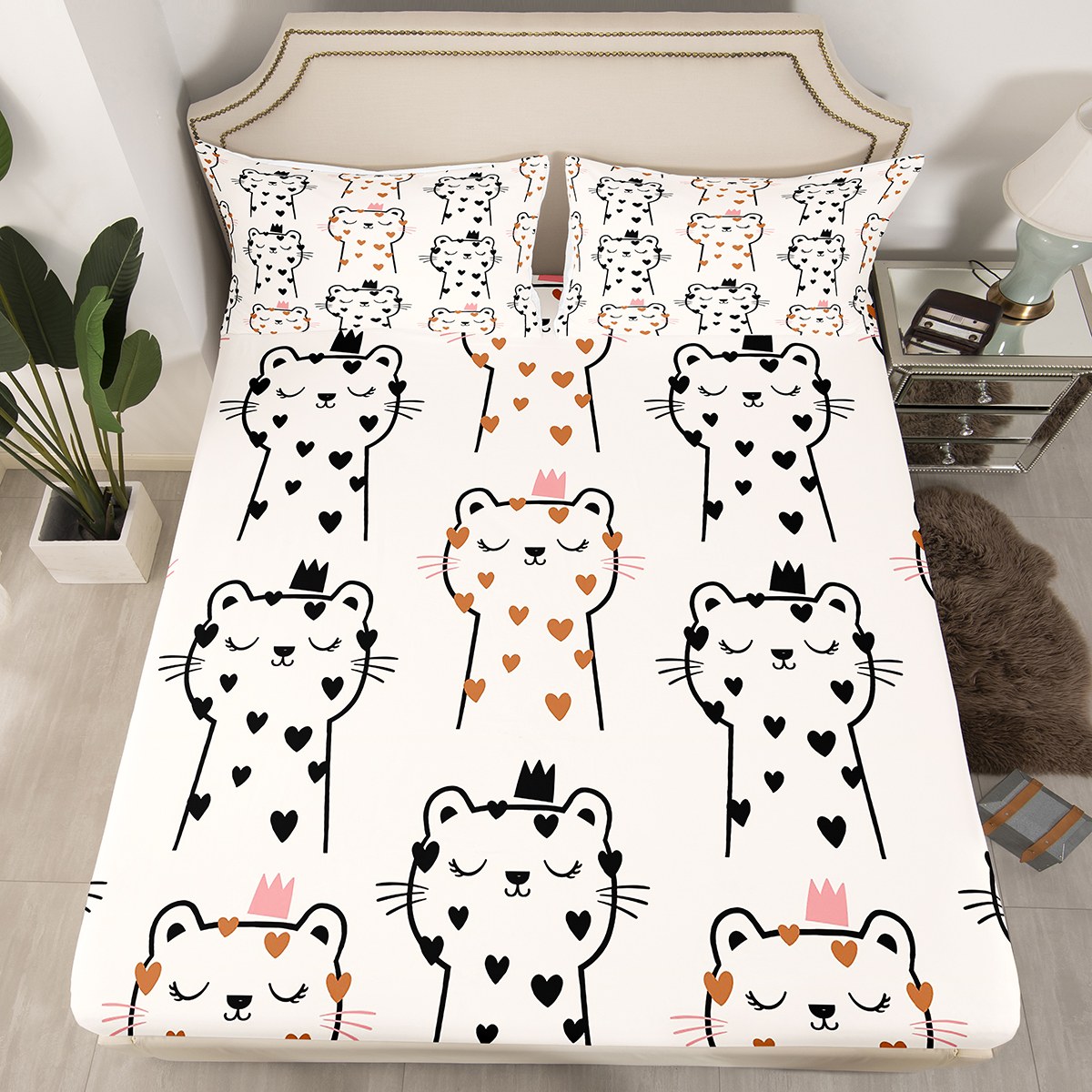 Erosebridal Cartoon Leopard Fitted Sheet Lovely Animal Bed Sheets Twin Erosebridal Cartoon Leopard Fitted Sheet Lovely Animal Bed Sheets Twin