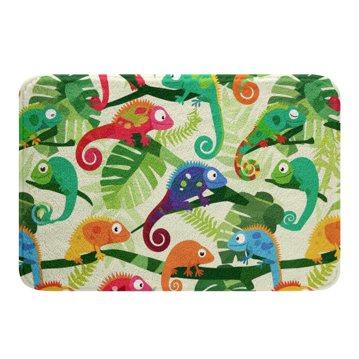 YST Cartoon Lizard Bathroom Rug Non Slip Funny Lizarn Bath Mat for ...