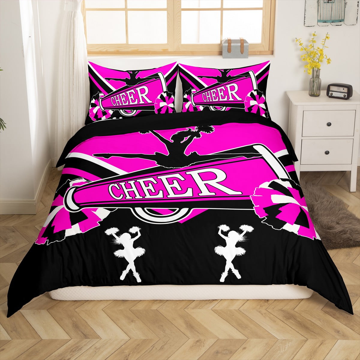 Erosebridal Cheerleading Duvet Cover Full Size Cute Cheerleader Bedding ...