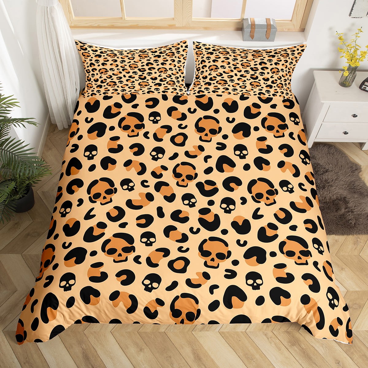 YST Cheetah Bedding Set King Size Brown Leopard Duvet Cover King ...