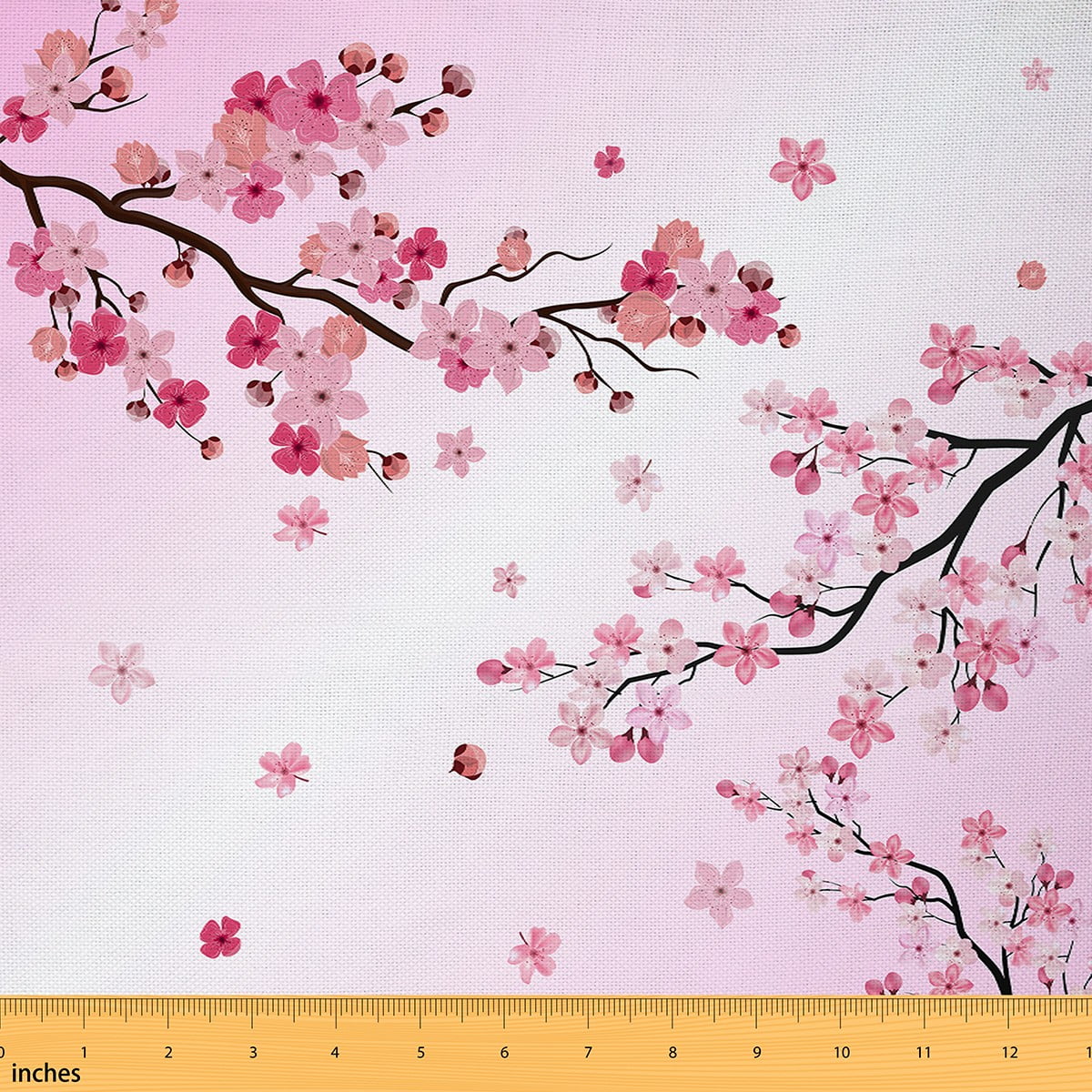YST Cherry Blossoms Fabric by the Yard,Girls Pink Floral Upholstery ...