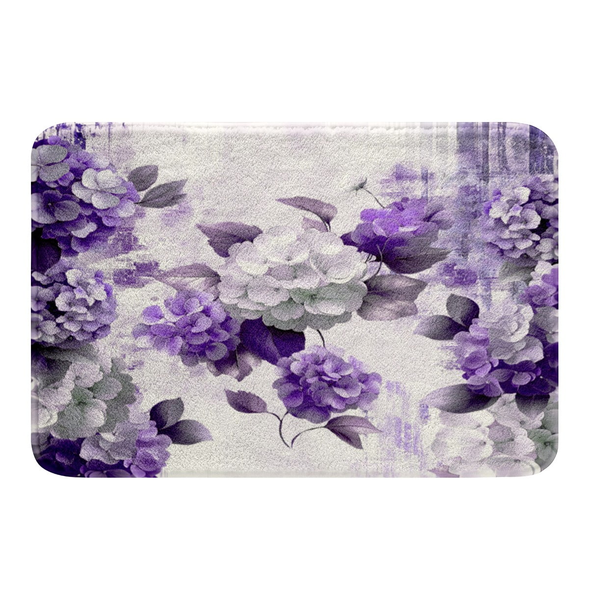 YST Chic Floral Bathroom Rug for Girls Women Hydrangea Flower Non Slip ...