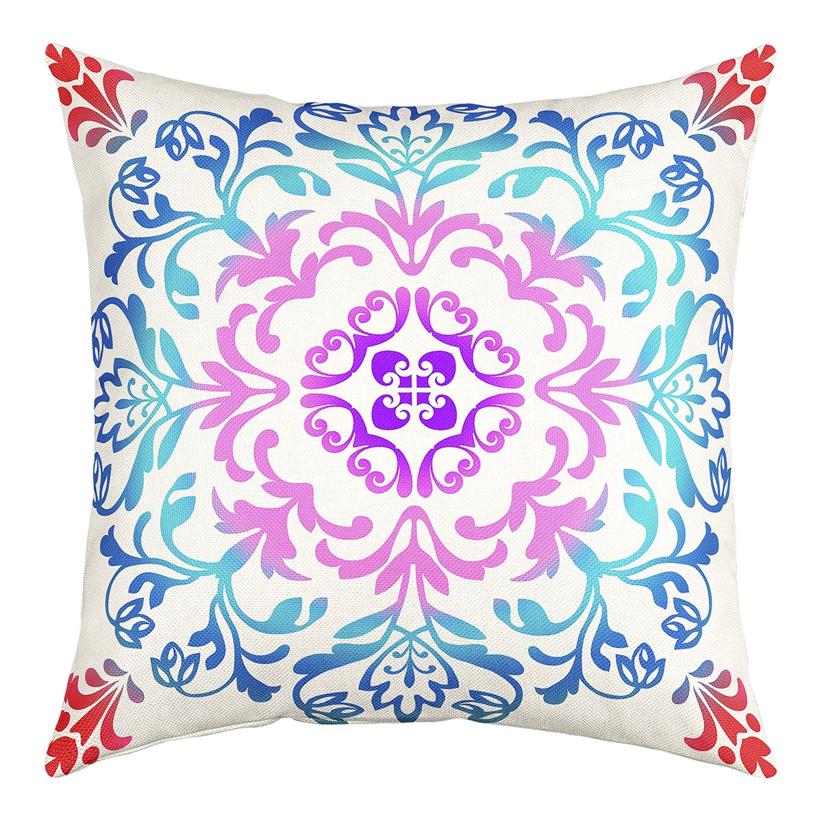 Chic Flower Throw Pillow Cover 20x20 inch,Ombre Floral Cushion Cover ...