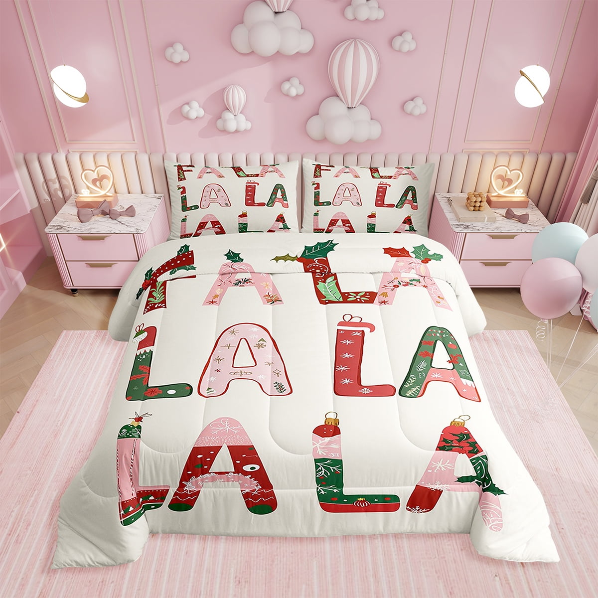 Christmas Bedding Comforter Sets Toddler Nutcracker Letters Bedding Set ...