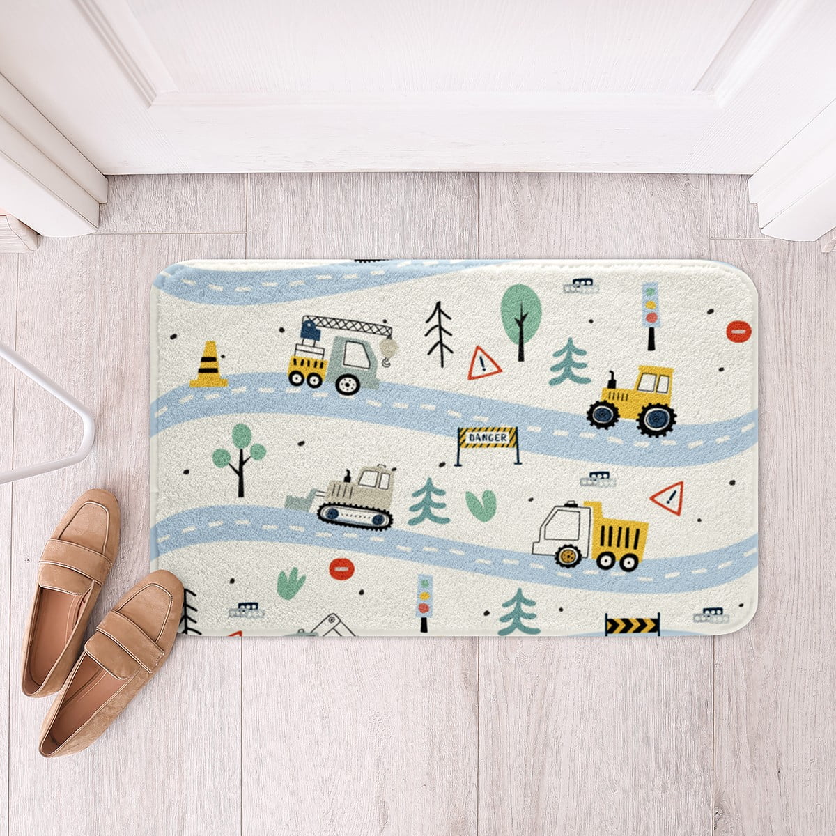 YST Construction Bathroom Rugs Tractor Bath Rugs Truck Bathroom Decor ...