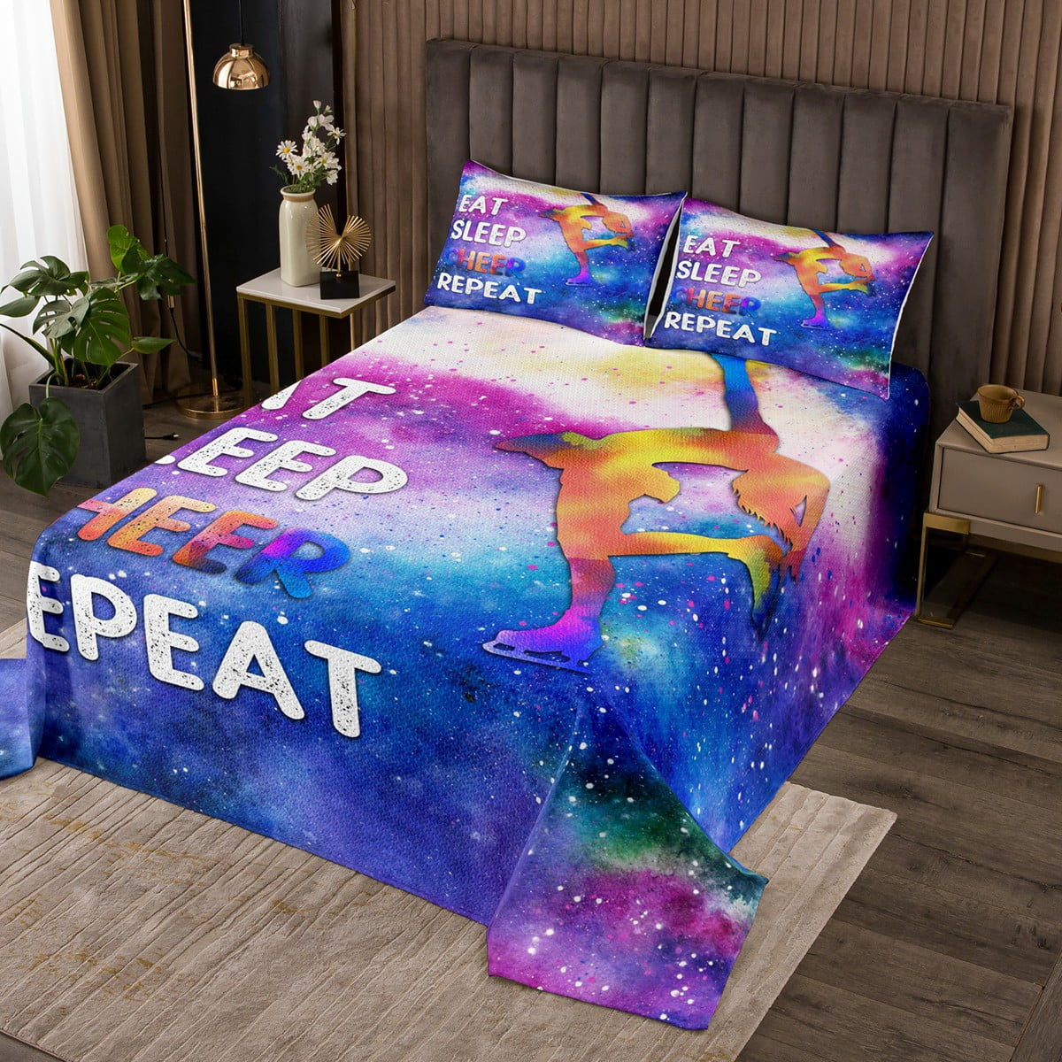 Coverlet Set Twin Gymnastics Bedspread Set,Skate Sports Bedding Set ...