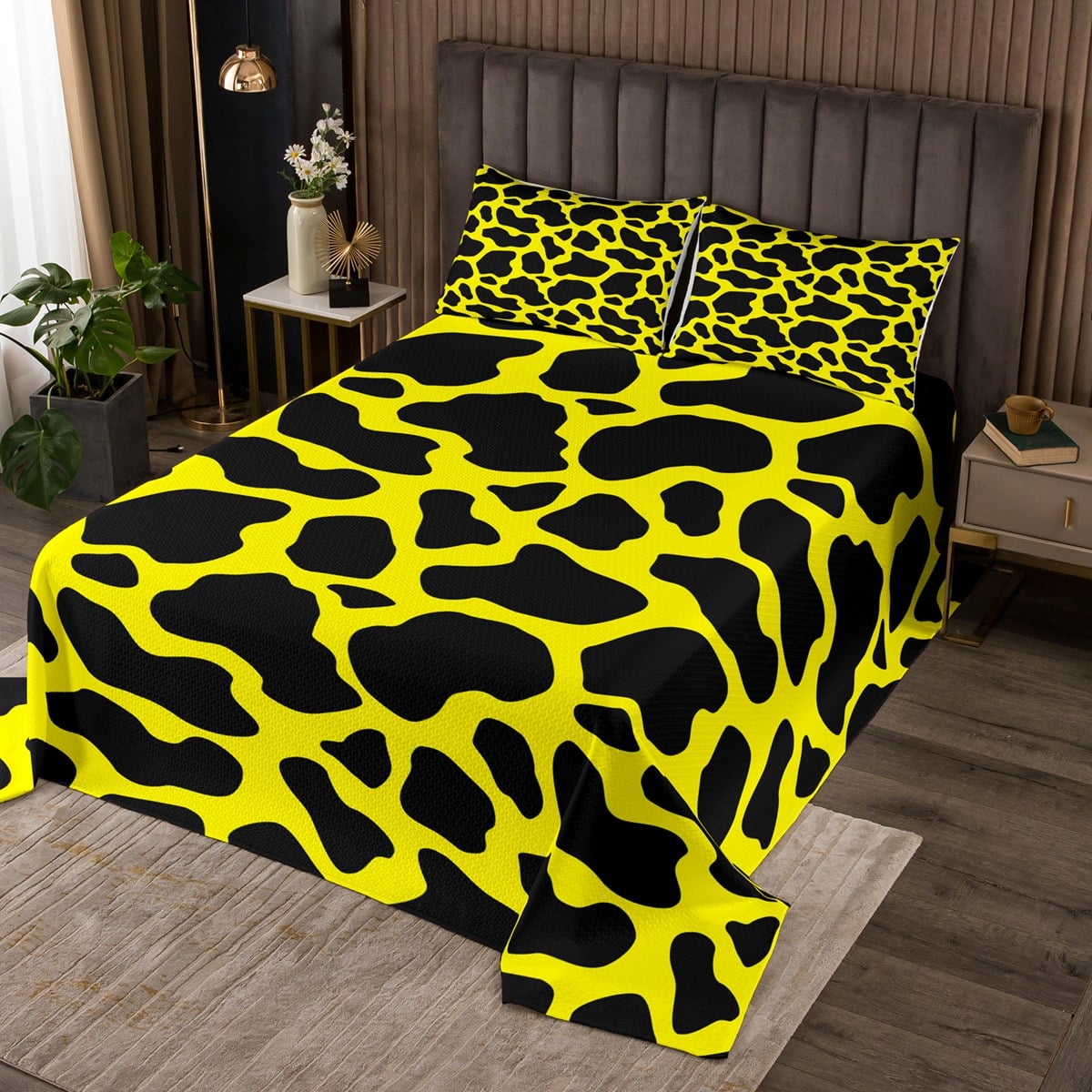 Erosebridal Cow Print Bedspread Queen Size Cute Farm Animal Quilt Set ...