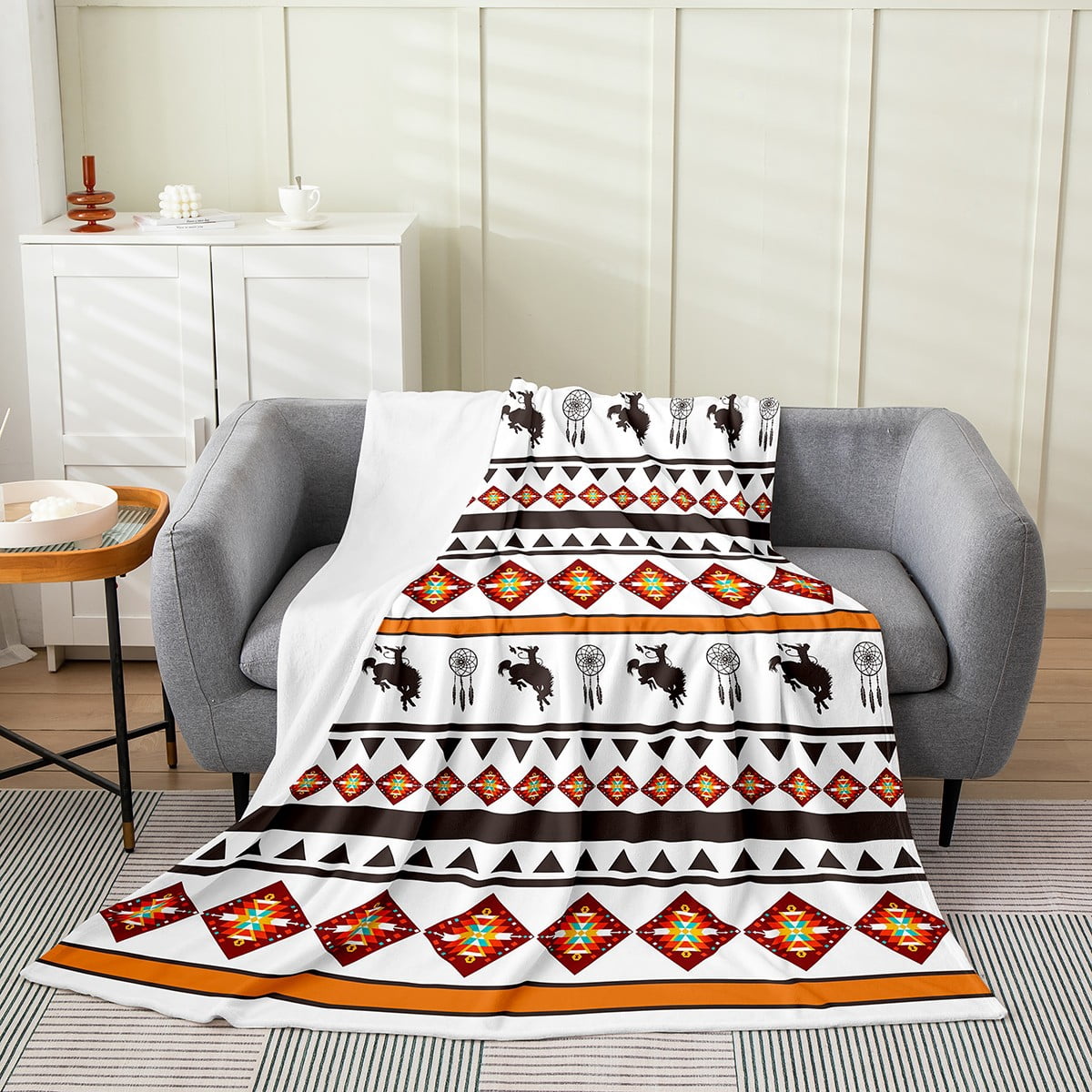 Cowboys Throw Blanket for Western,Bohemia Dreamcatcher Fleece Blanket ...