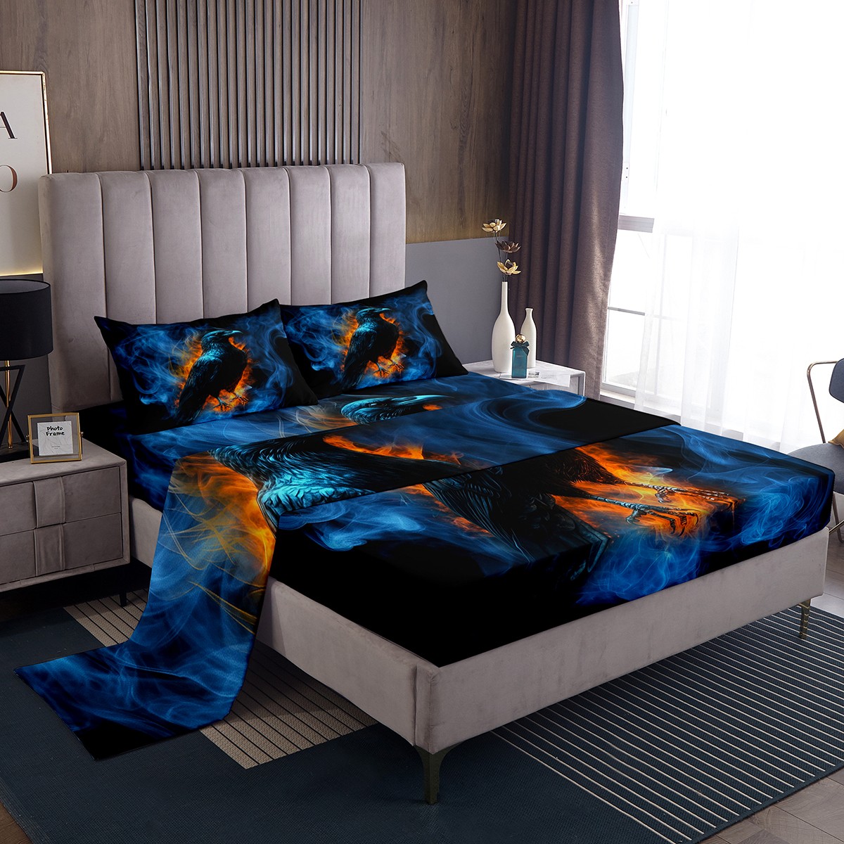 Erosebridal Crow Bedding Queen Size 4pcs, Halloween Birds Animals Cozy ...