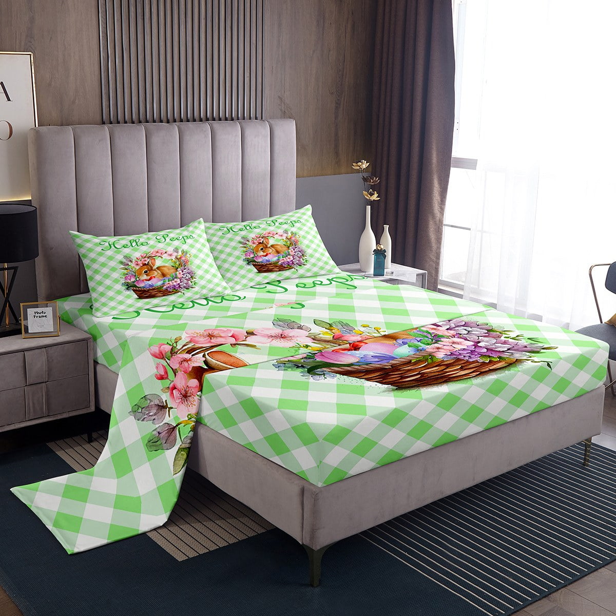 Erosebridal Cute Bunny Bed Sheets Set Twin Size,Easter Theme Sheet Set ...