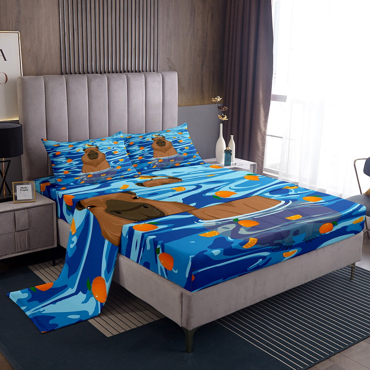 YST Cute Capybara Bed Sheets Set Twin Boys Girls Funny Capybaras Sheet ...