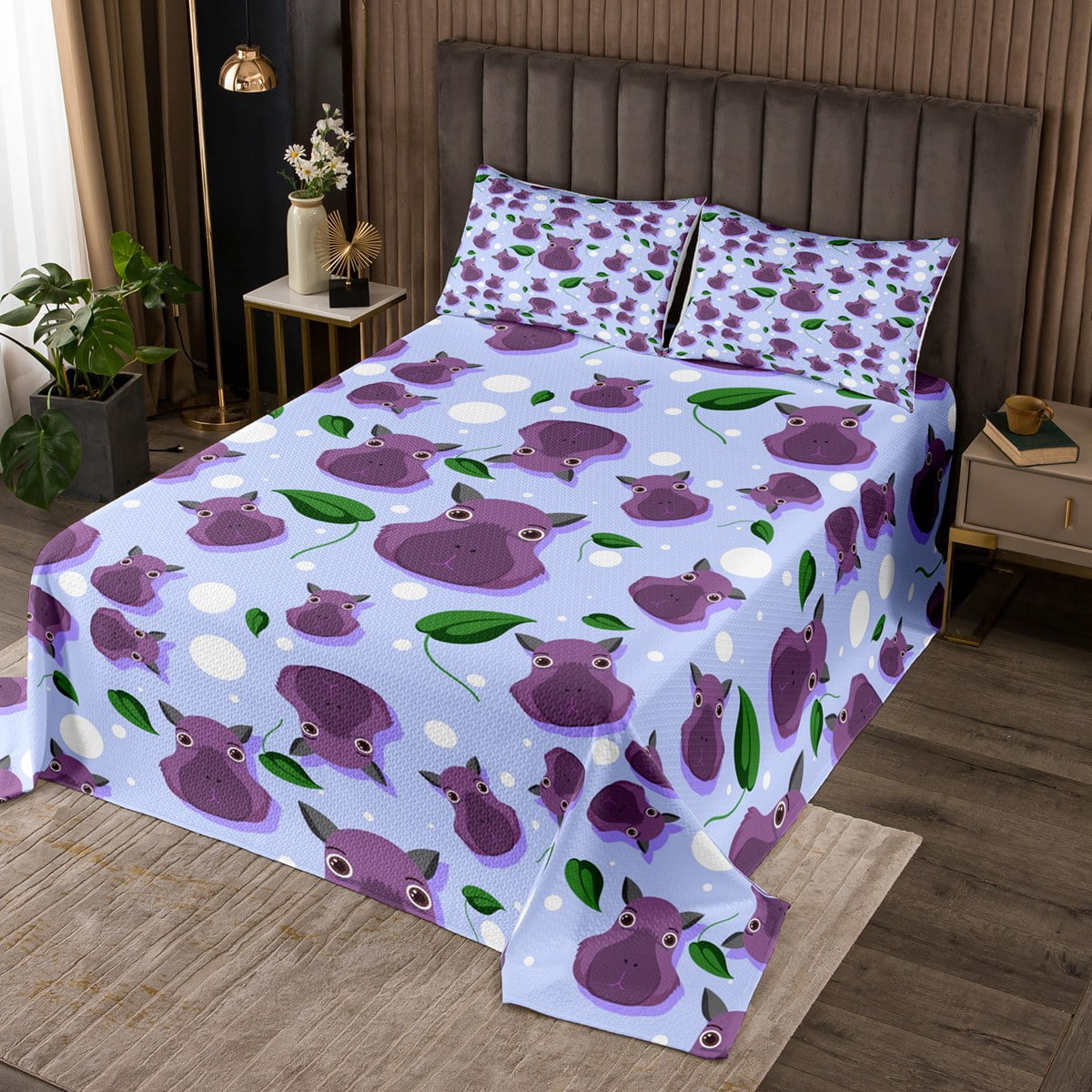 YST Cute Capybara Coverlet Set Queen for Youth Teens Boys Girls ...