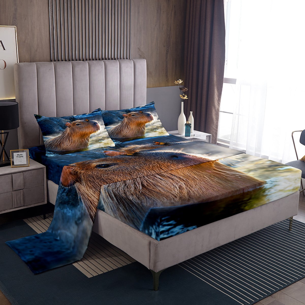 Erosebridal Cute Capybara Sheet Set, Lovely Rodent Animal Sheets Funny ...