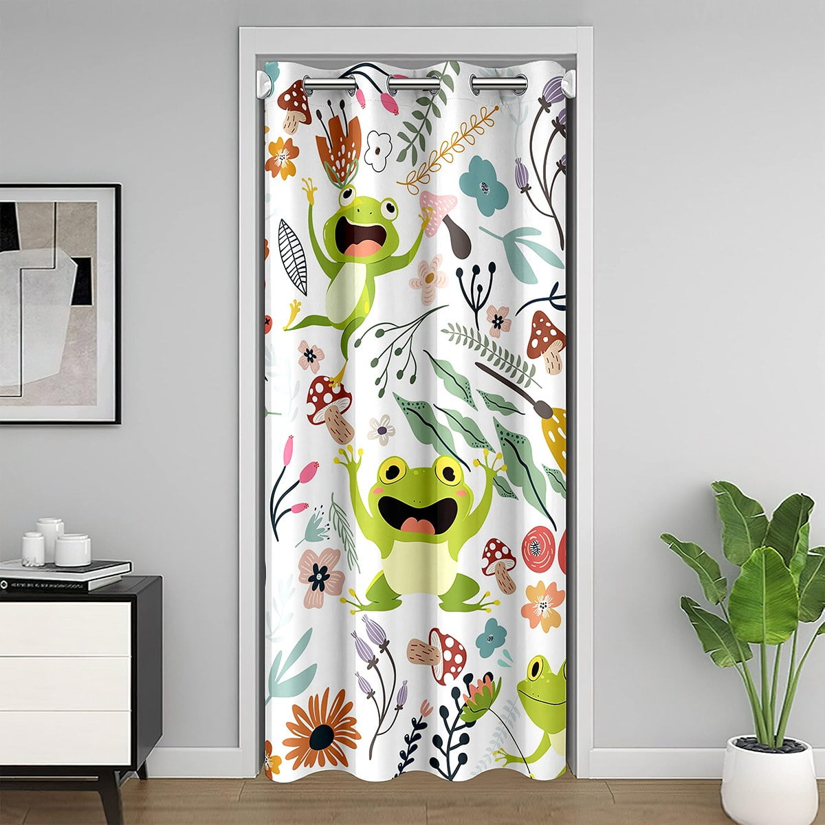 Cute Frog Door Curtain For Doorway Privacy ,Reptile Animal Theme ...