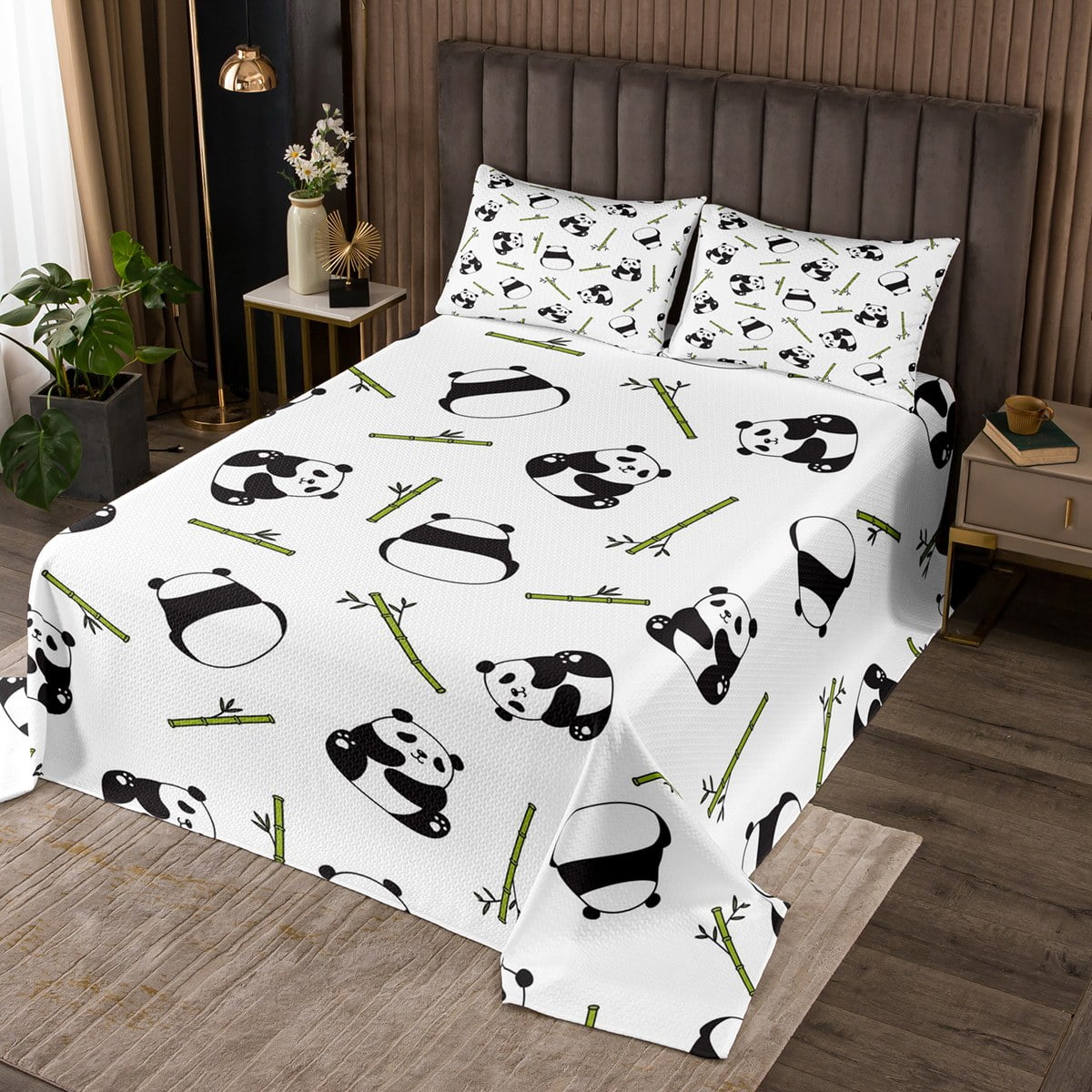YST Cute Panda Coverlet King Size for Kids Boys Girls Black and White ...