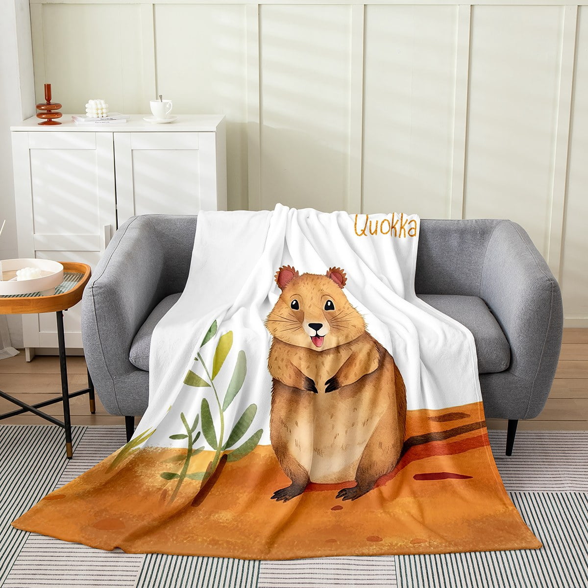 Cute Quokka Blanket for Adult,Kawaii Animal Throw Blanket Throw 50x60 ...