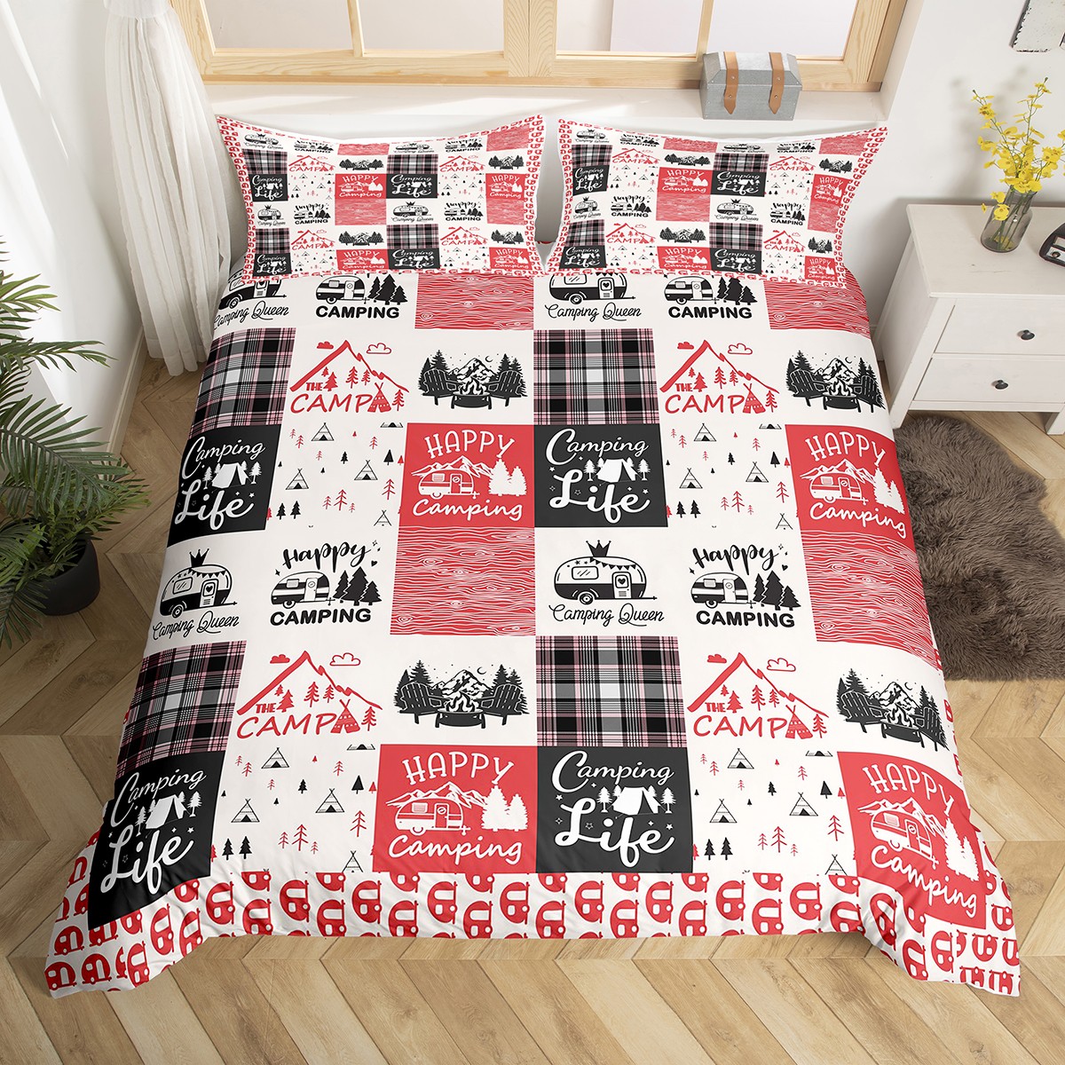 Erosebridal Cute RV Camper Bedding Sets Twinl Camping Car Comforter ...