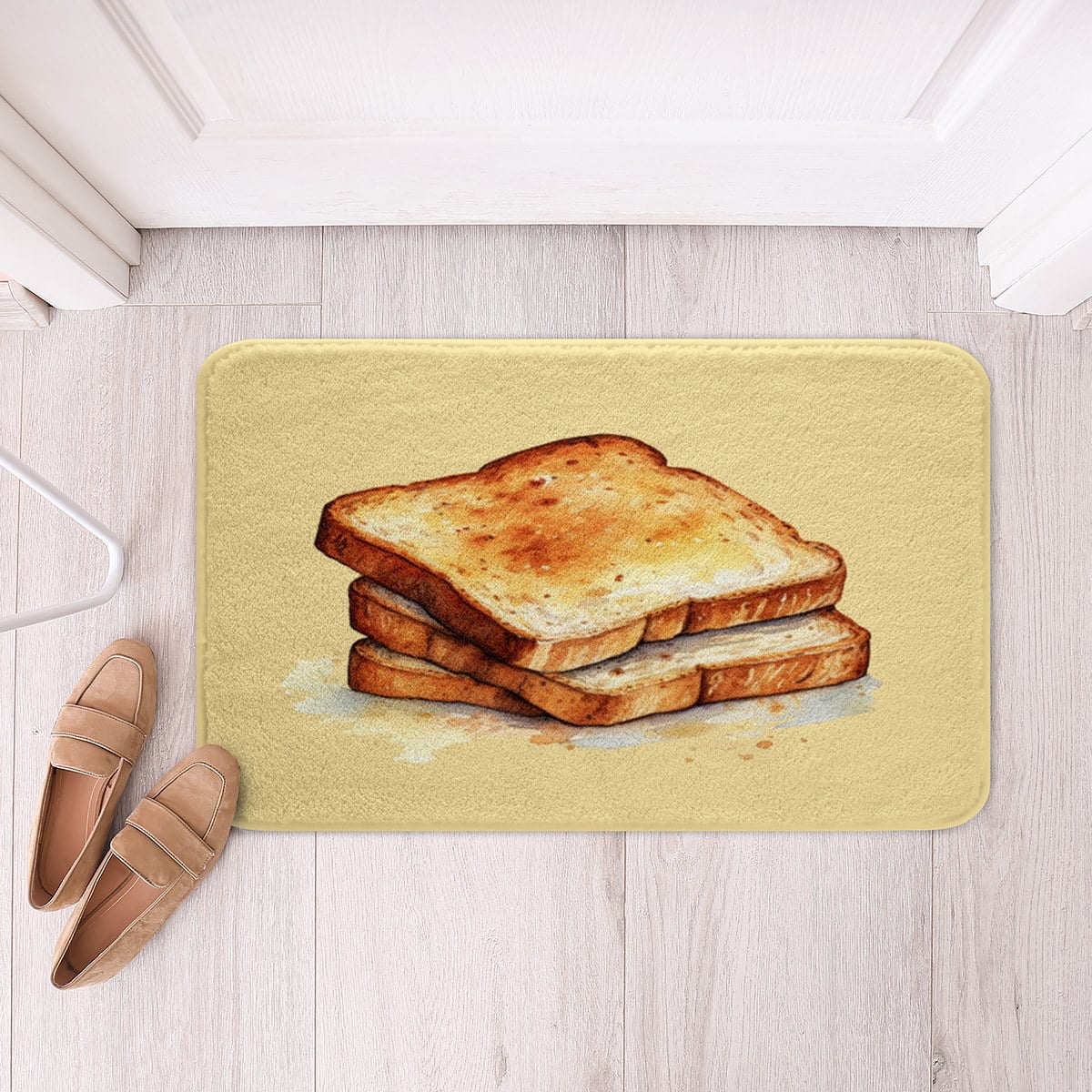YST Cute Toast Bathroom Rugs for Kids Girls Boys,Cartoon Toast Bread ...