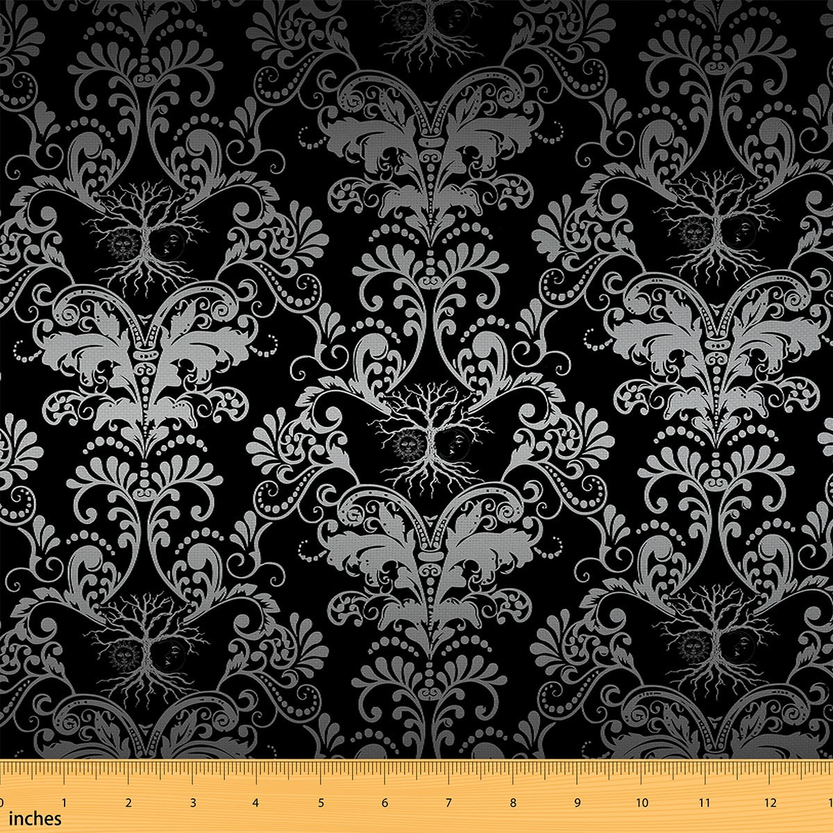 YST Damask Fabric By The Yard For Adults Women Exotic Boho Tree Sun ...