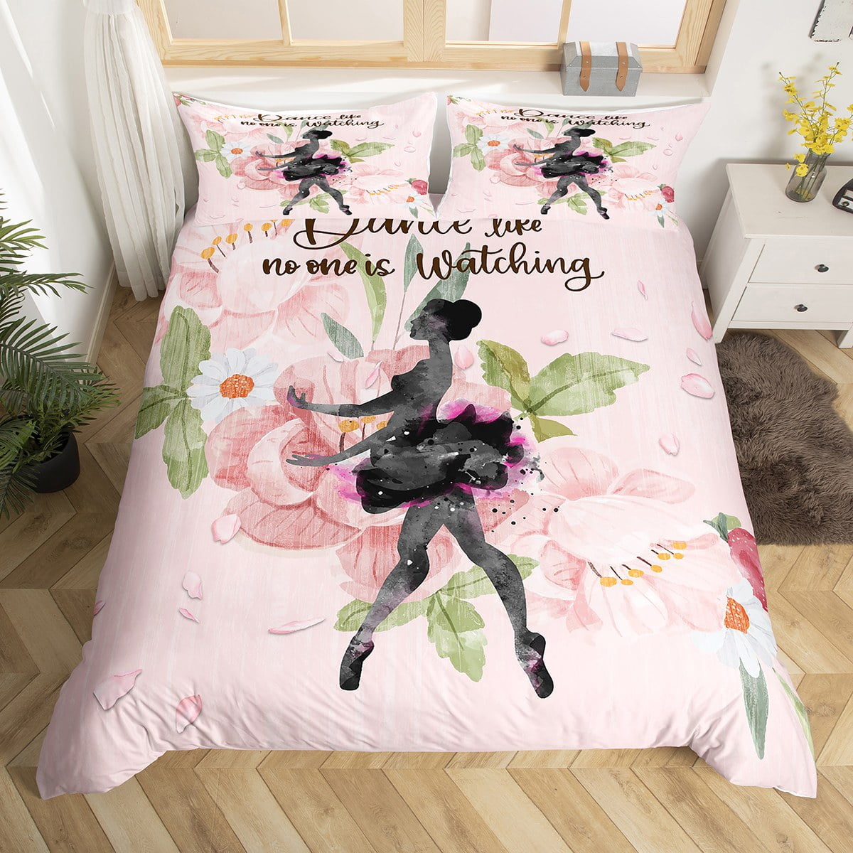 YST Dance Duvet Cover Twin,Ballet Dancer Gift Bedding Set for Kids ...