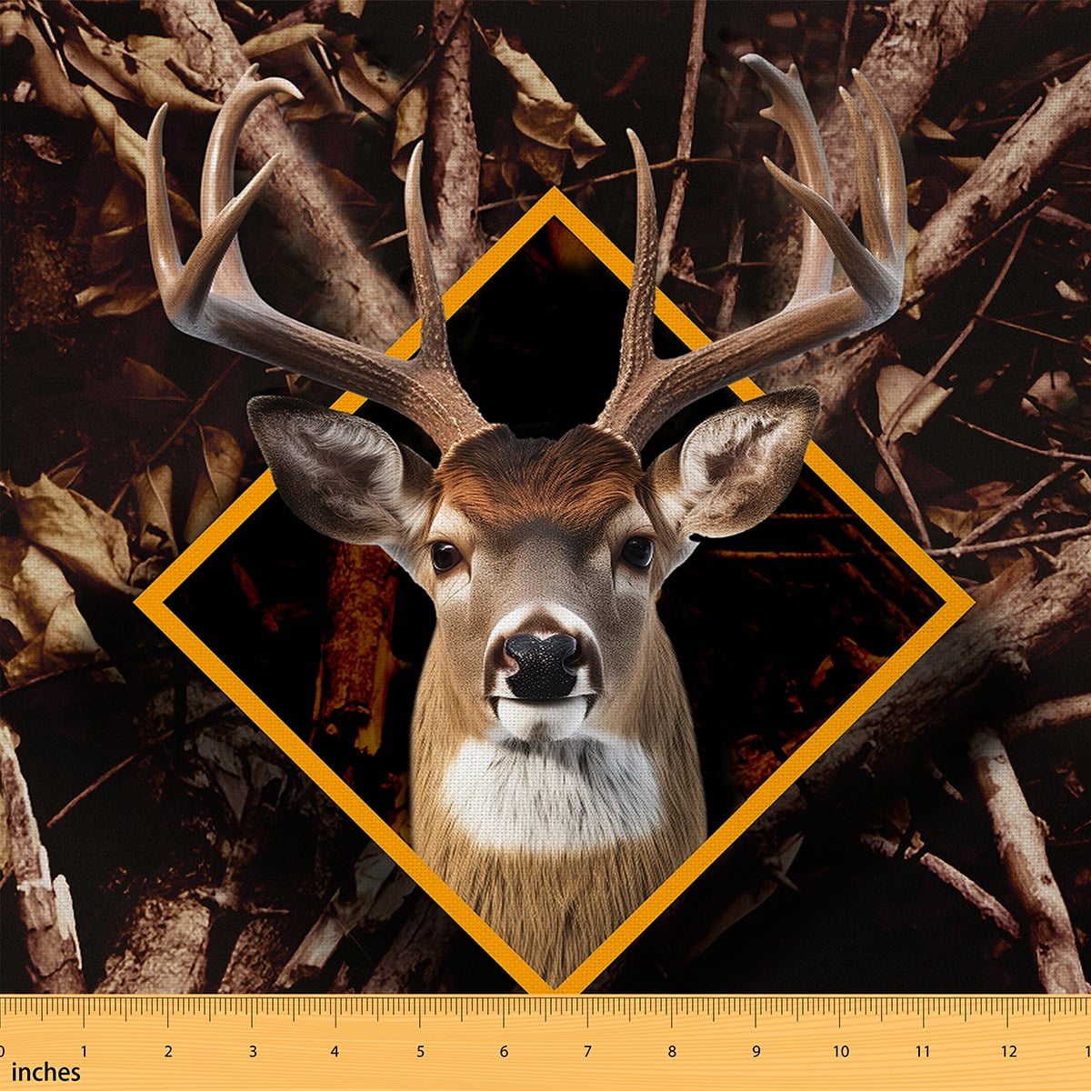 YST Deer Fabric By The Yard,Hunting Animal Upholstery Fabric for Boys ...