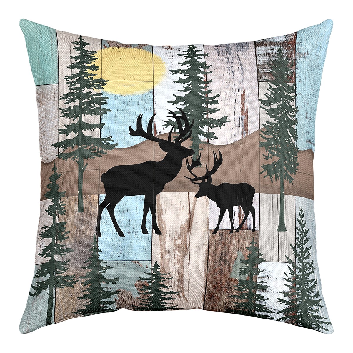 YST Deer Rustic Throw Pillow Cover for Kids Adult,Camper Wild Animal ...
