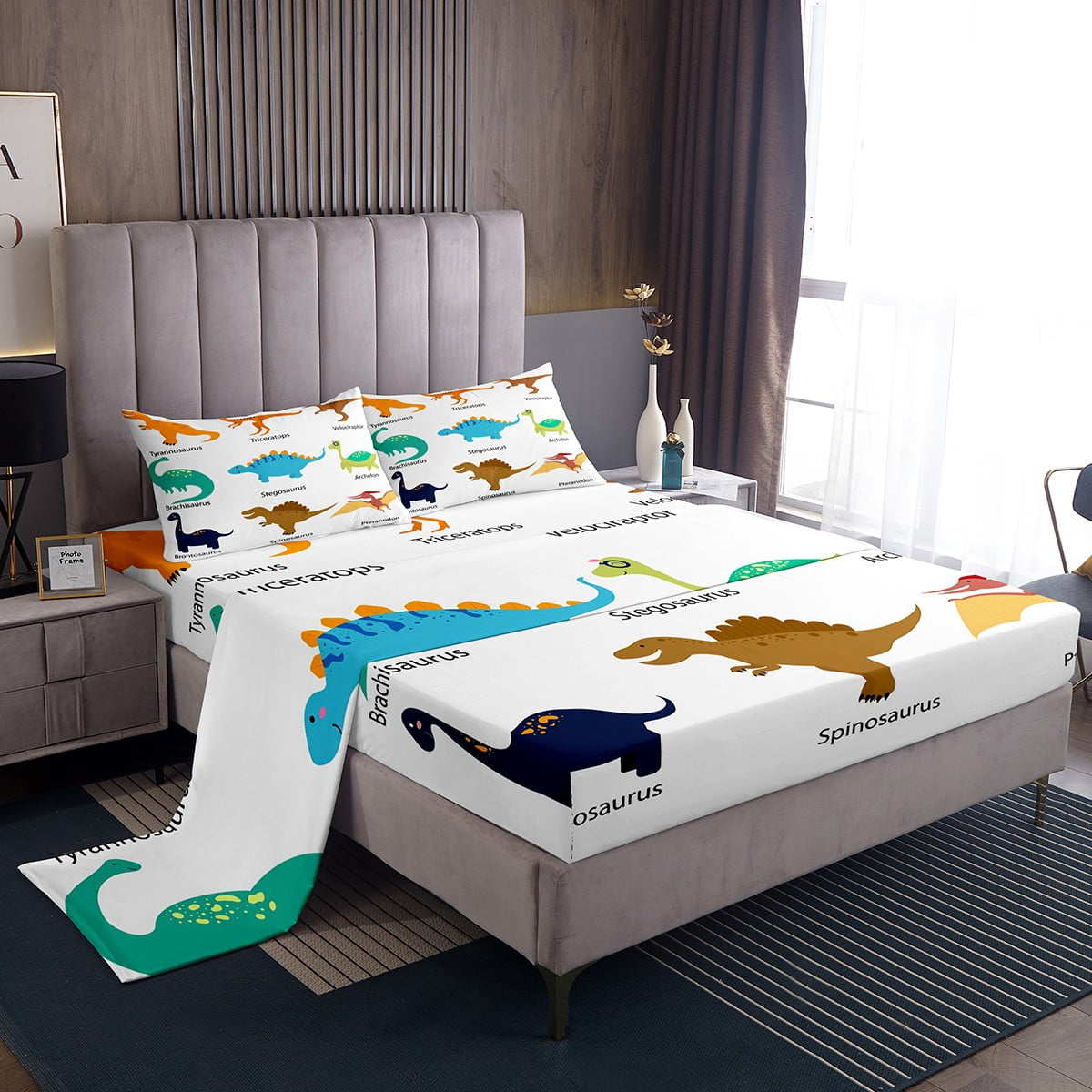 Erosebridal Dino Bed Sheets Set King,Dinosaur Sheet Sets,Set of Ancient ...