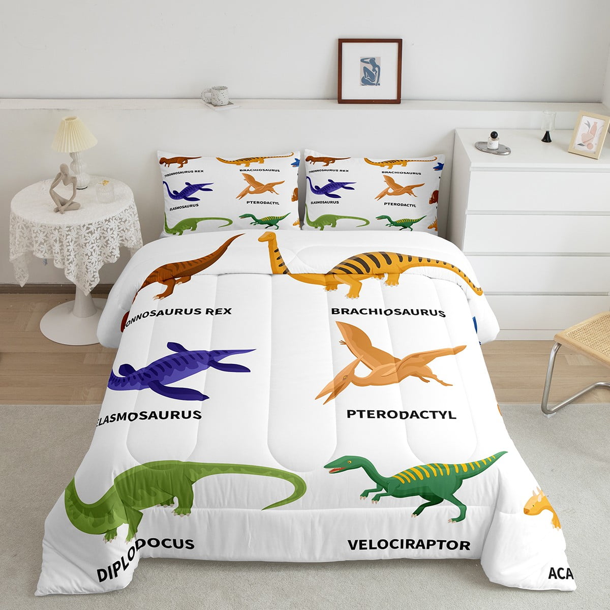 YST Dino Comforter Set Twin for Boys Youth,Dinosaur Bedding Sets for ...