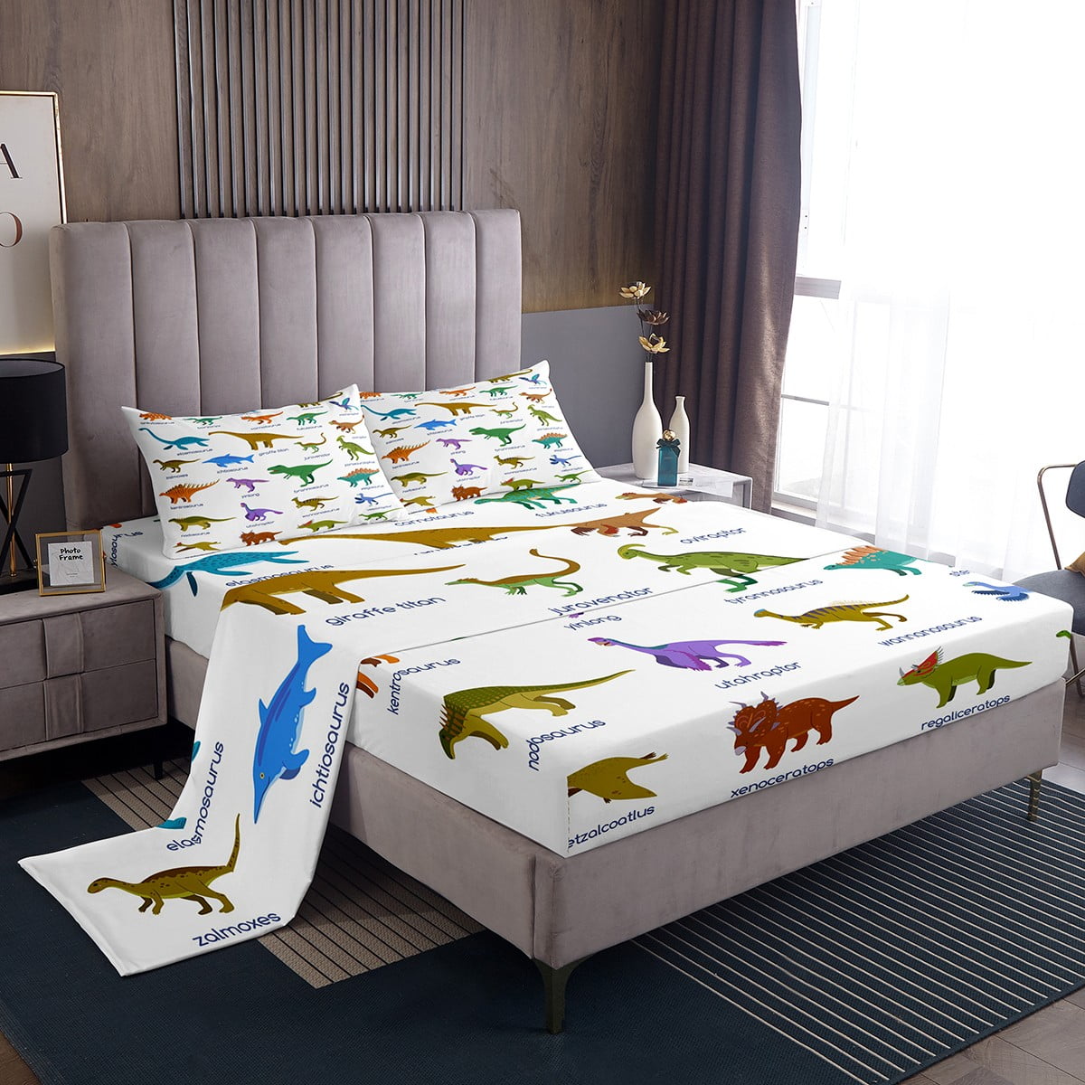 Erosebridal Dinosaur Bed Sheets Set,Dino Full Size Sheet Set,Set of ...