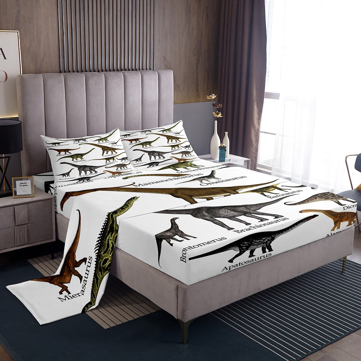 YST Dinosaur Bed Sheets Set for Kids Boys Dinosaur Sheet Set Full,Set of Ancient Dinosaur Sheets ...