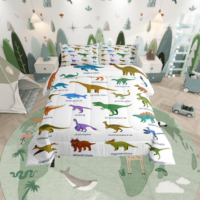 Erosebridal Dinosaur Comforter Set King Size Dino Bedding Sets,Set of ...