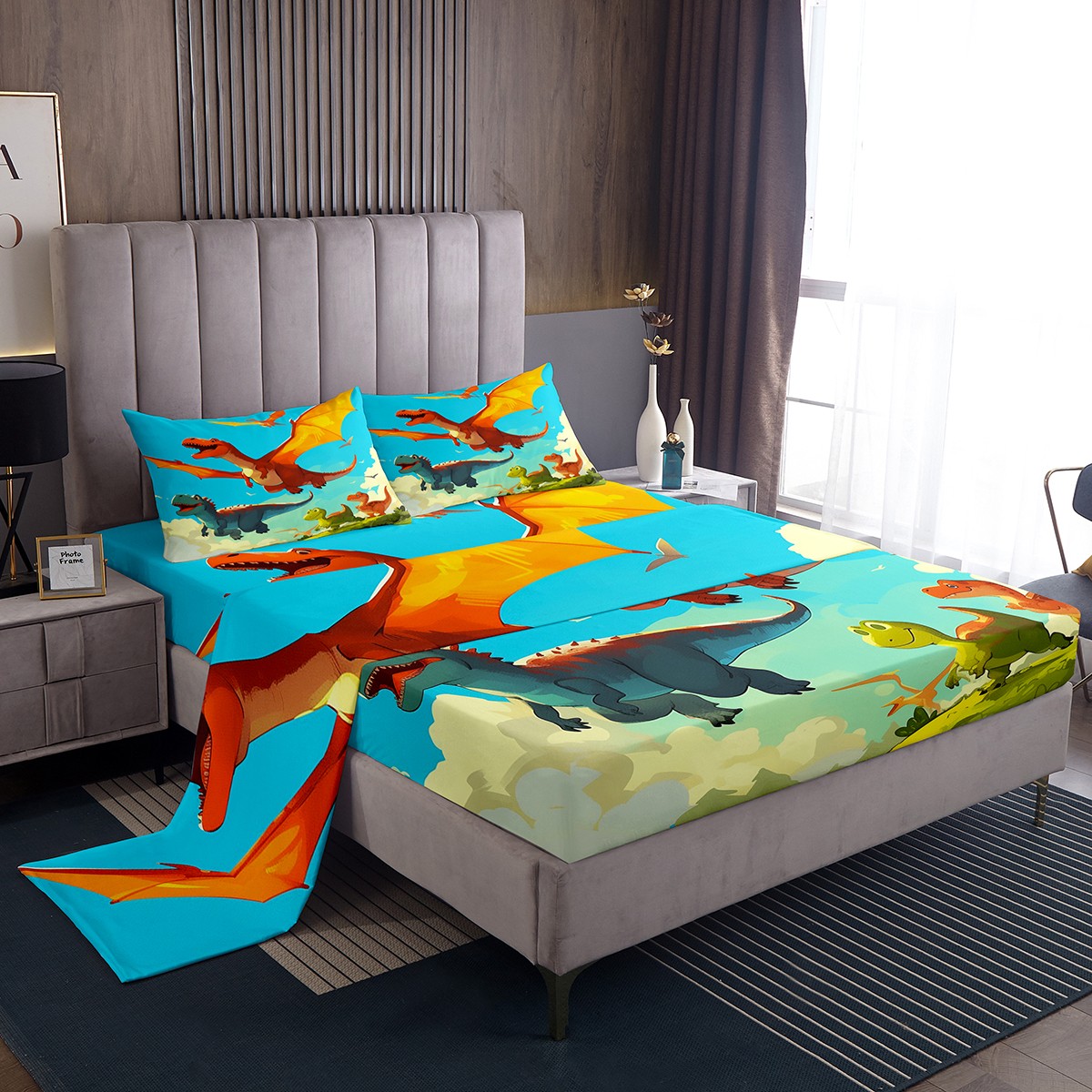 Dinosaur Sheets, Animal Sheet Set Cute Dinosaurs Bed Sheets ren Teens ...