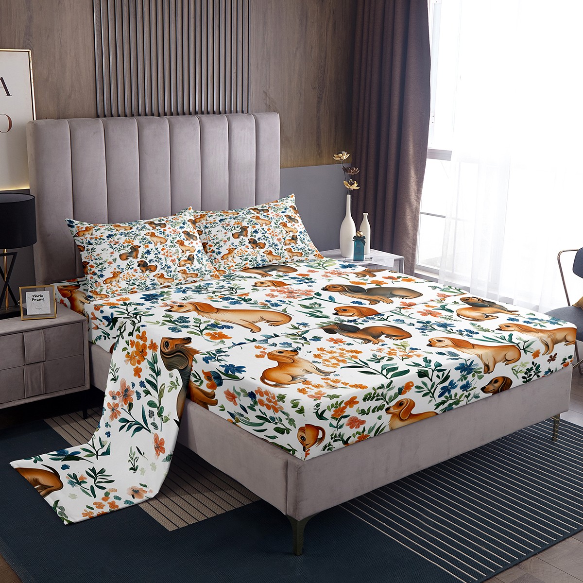 YST Dogs Sheets Twin Size Kids Cute Puppy Animals Sheet Set Todddler ...