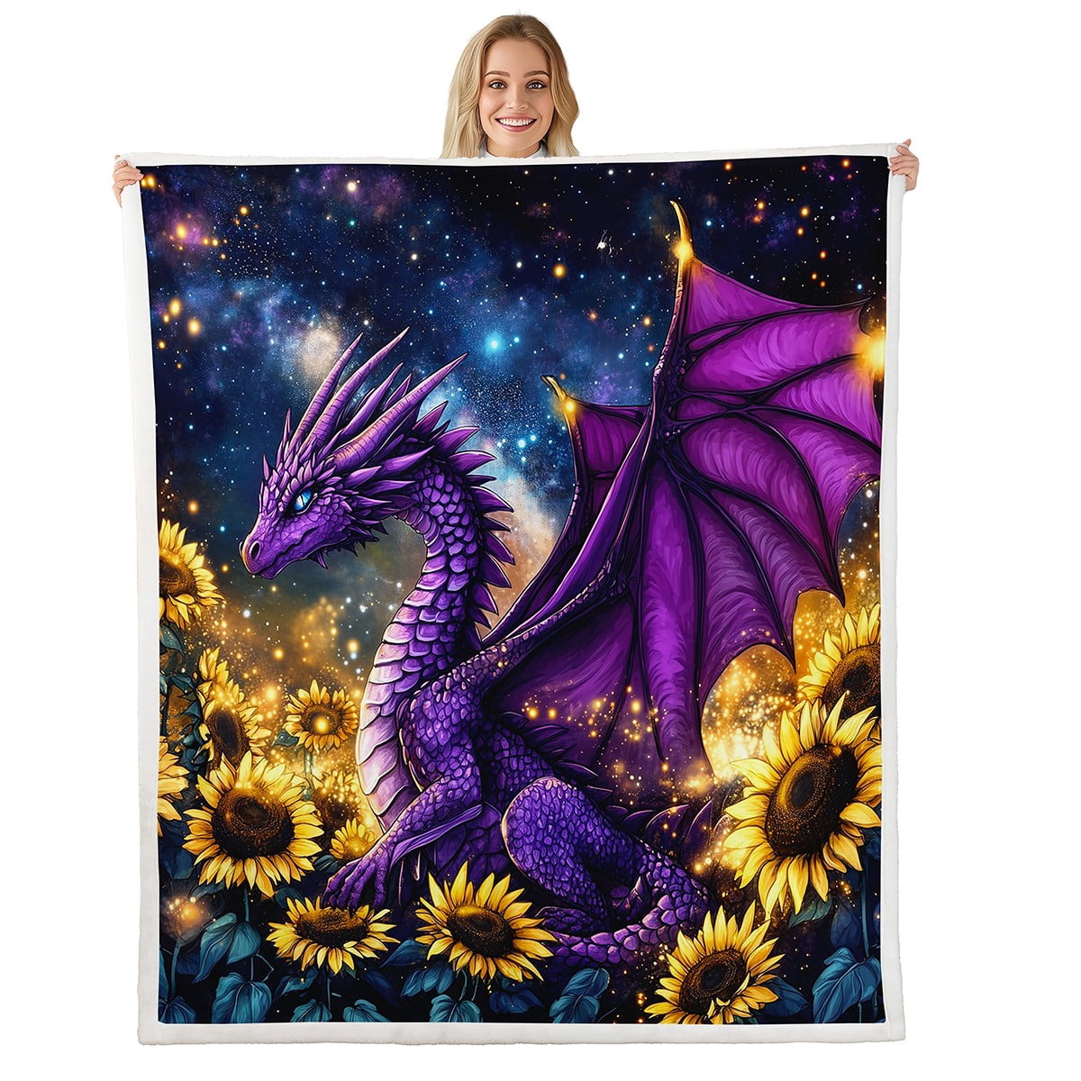 Dragon Blanket Twin Size, 3D Sunflower Safari Printed Throw Blanket For ...