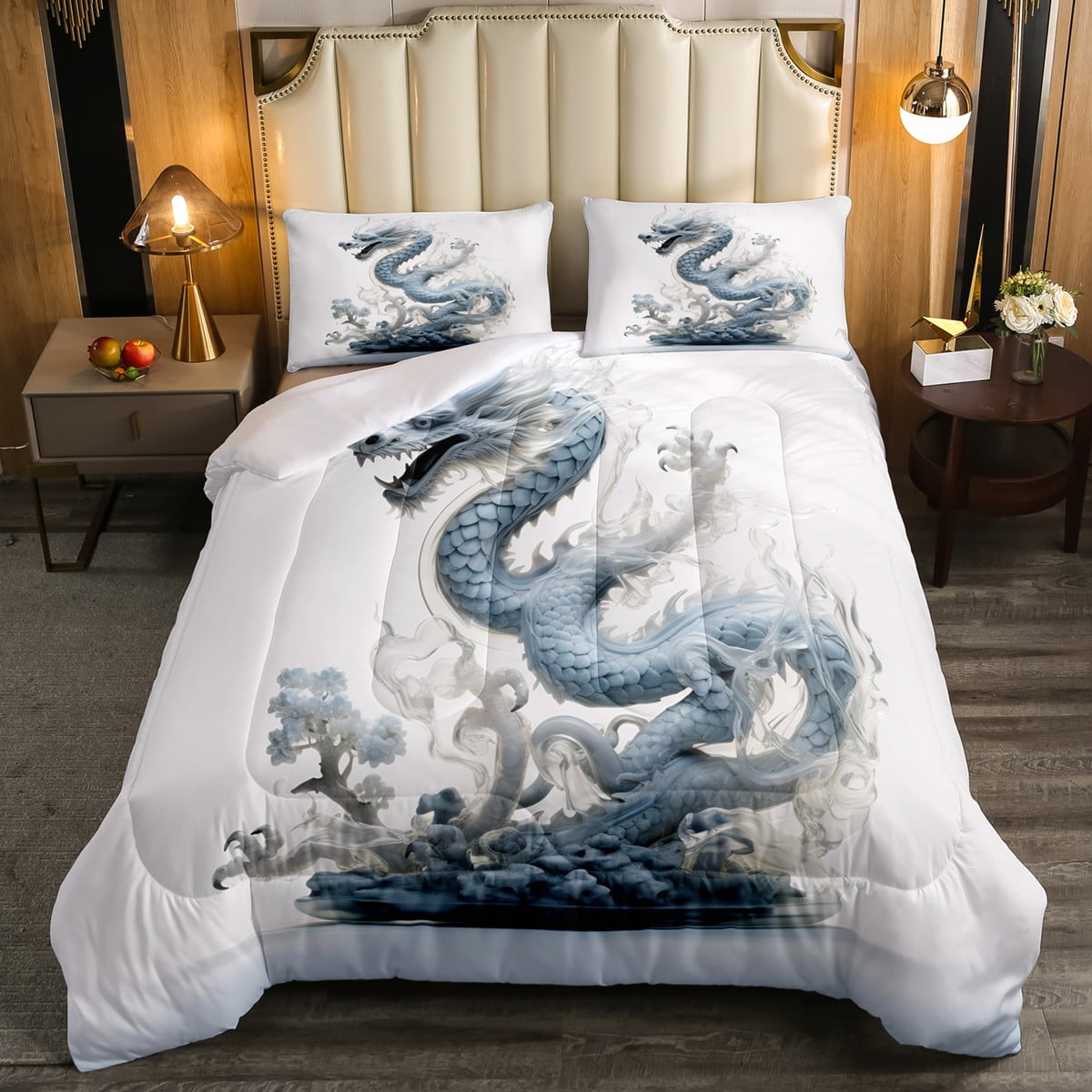 Dragon Comforter Set Mysterious Eastern Dragon King Bed Comforter Set ...