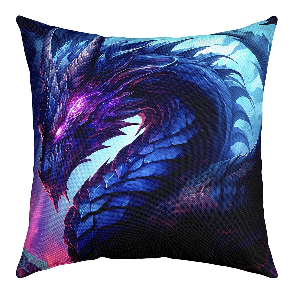 Dragon Pillow Cover ,3D Goth Dragon Throw Pillow Cover 18x18 Inch ...