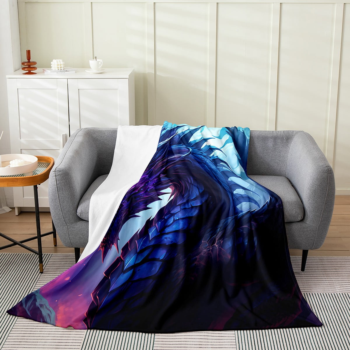 Dragon Twin 60x80 Inch Throw Blanket ,3D Goth Dragon Blanket ...