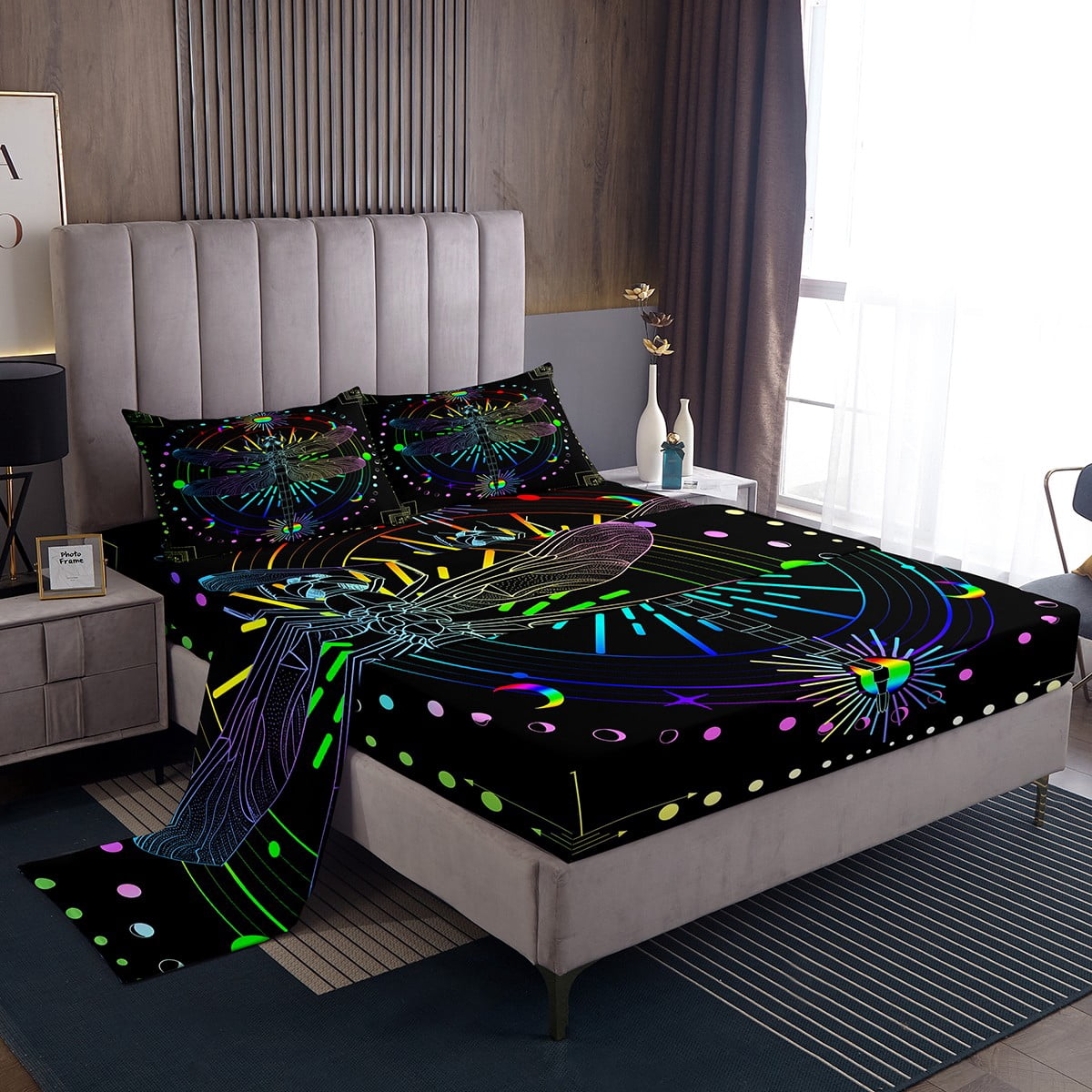 YST Dragonfly Sheets for Boys Girls Adults Twin Size Boho Sun Moon ...