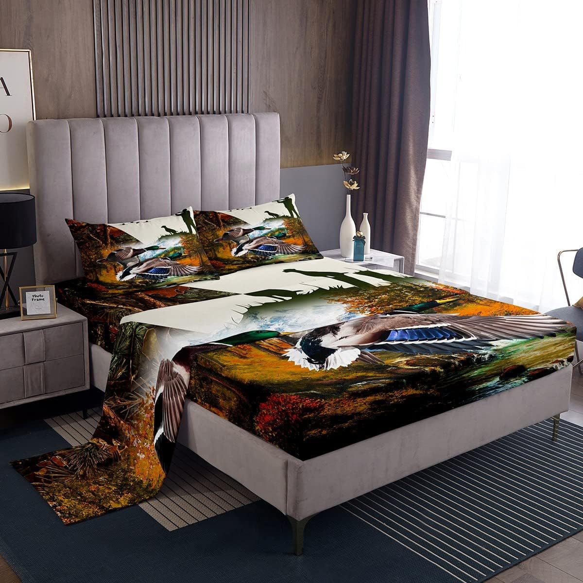 Duck Hunting Sheets Wild Animal Mallard Duck Bed Sheets Hunting Theme ...