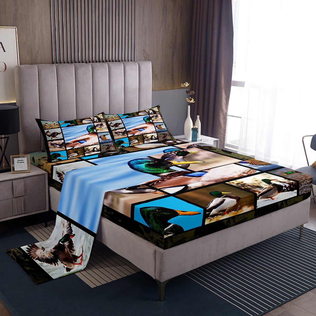 YST Duck Sheet Set, Mallard Duck Bed Sheets Set Full Size Nature ...