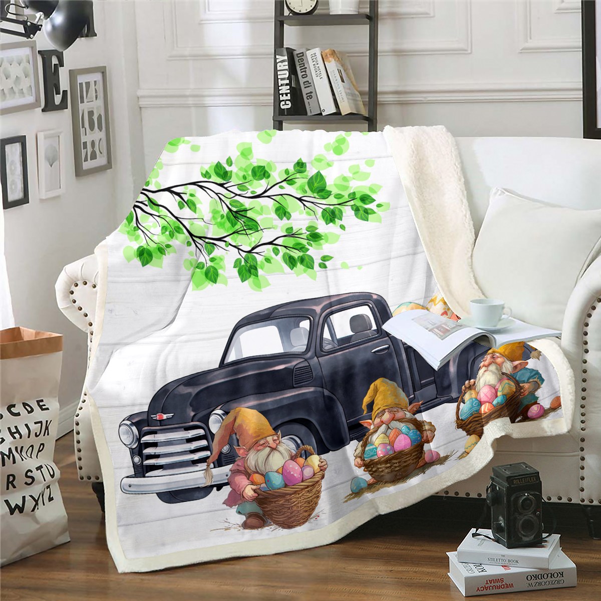 Easter Decoration Blanket Easter Themed Throw Blanket Easter Eggs Print ...