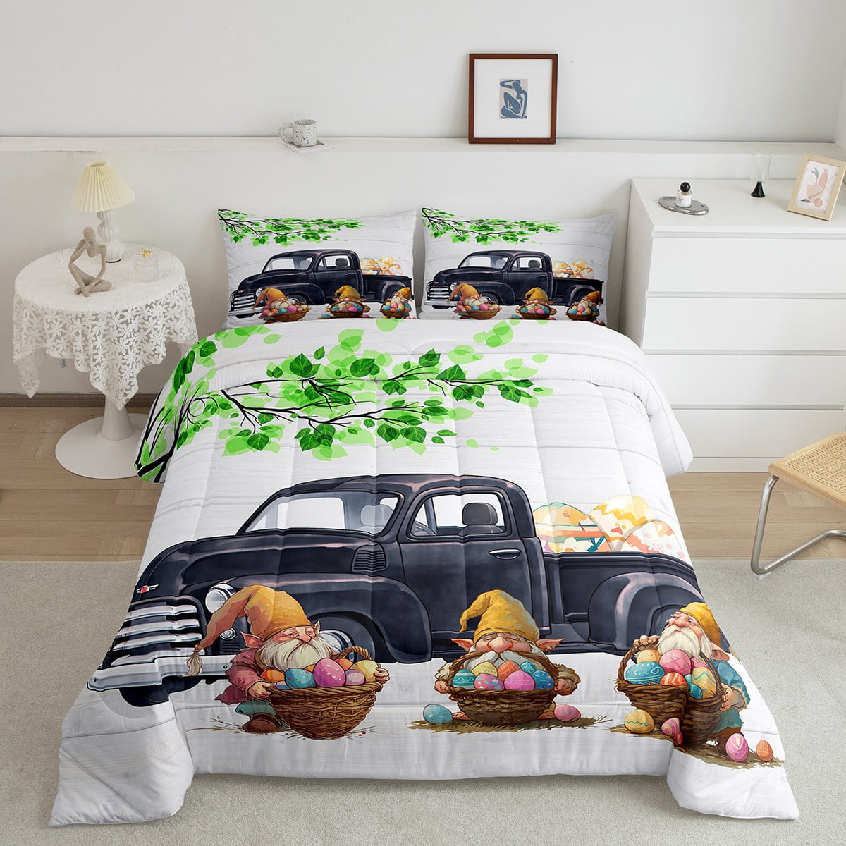 Easter Decoration Comforter Set Easter Themed Bedding Easter Eggs Print ...
