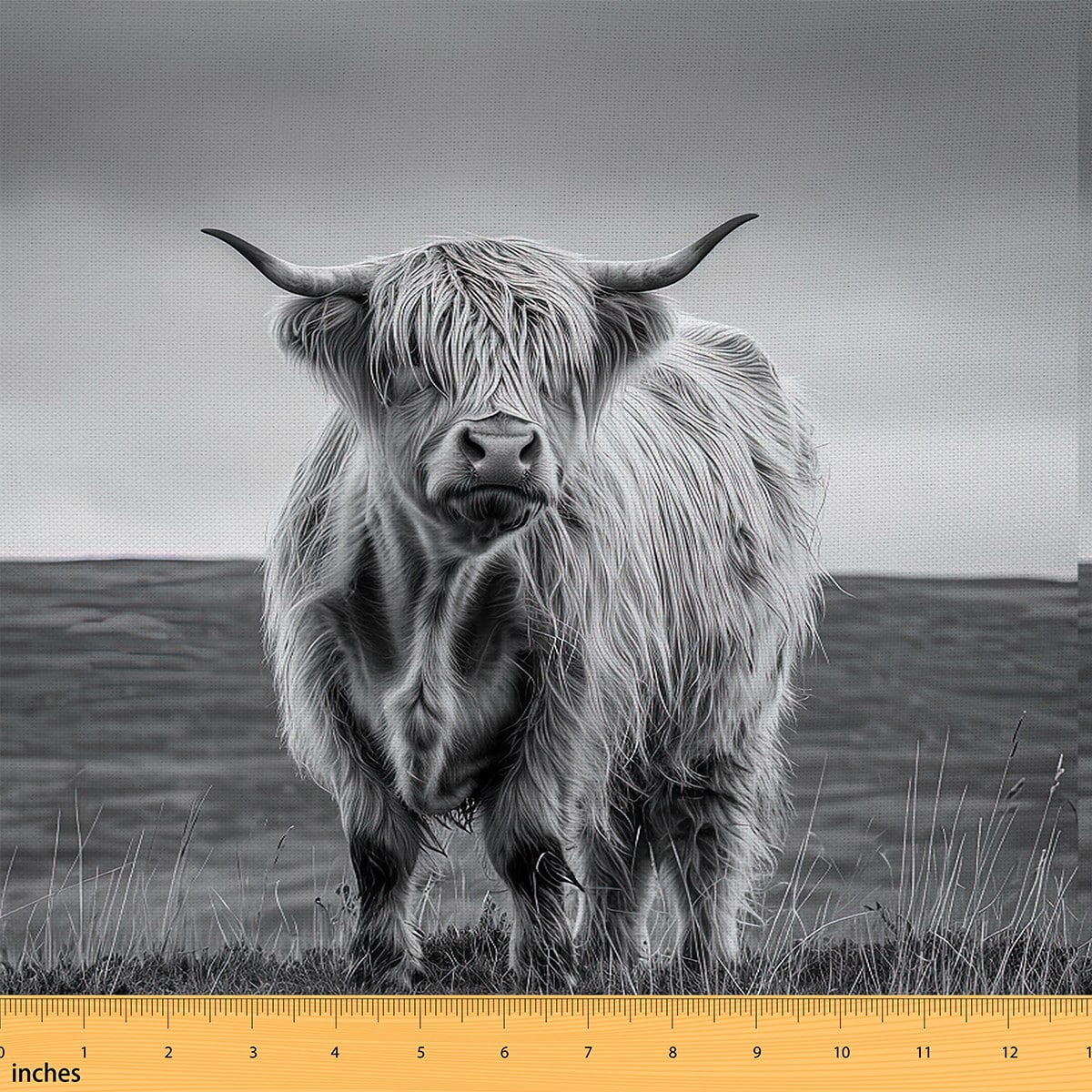 Erosebridal Farm Highland Cow Fabric By The Yard,Farmhouse Cow Print ...