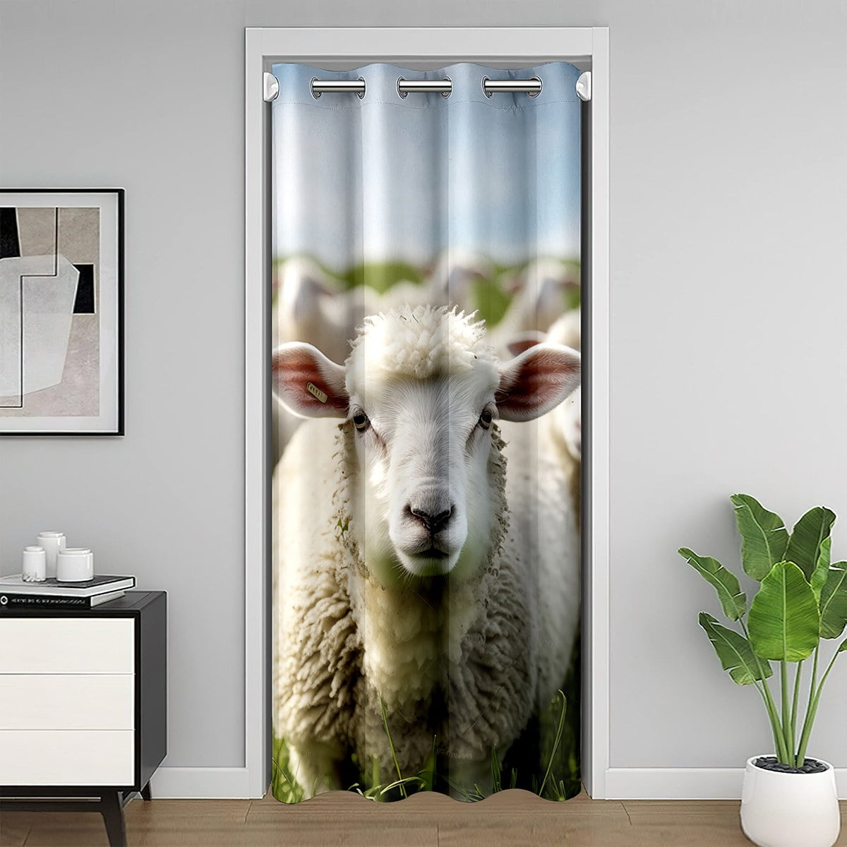 YST Farmhouse Animal Blackout Curtain for Kids Boys Girls,Cute Sheep ...