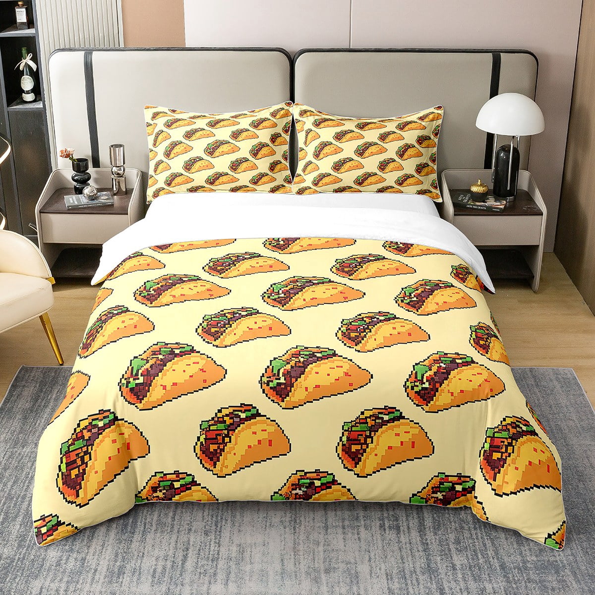YST Fast Food 100% Natural Cotton Duvet Cover for Kids Boys Girls ...