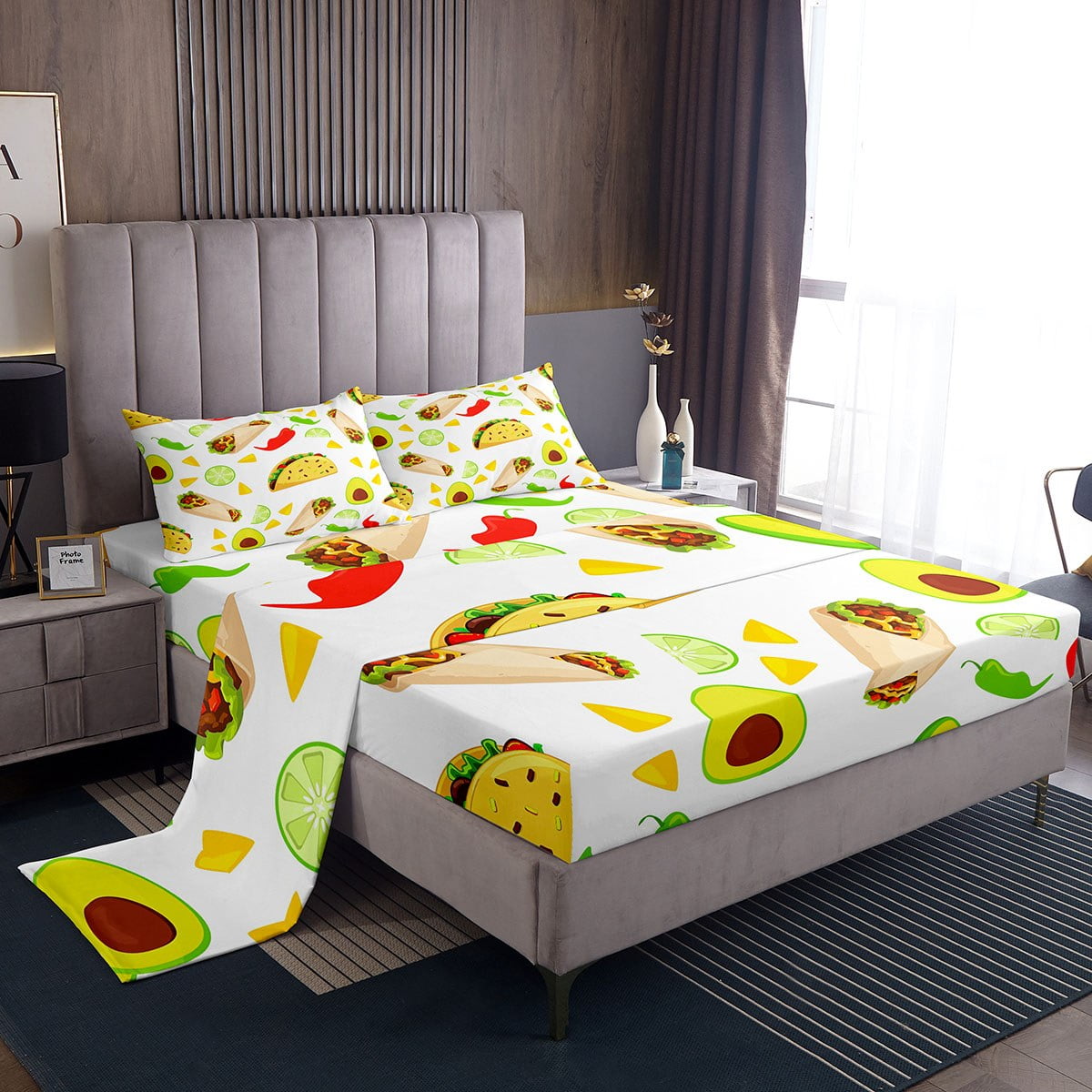 YST Fast Food Sheet Set Mexican Taco Cuisine Burritos Sheets Full ...