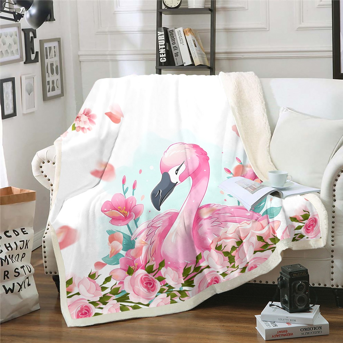 YST Flamingo Fleece Blanket Pink Tropical Bird Throw Blanket for Girls ...
