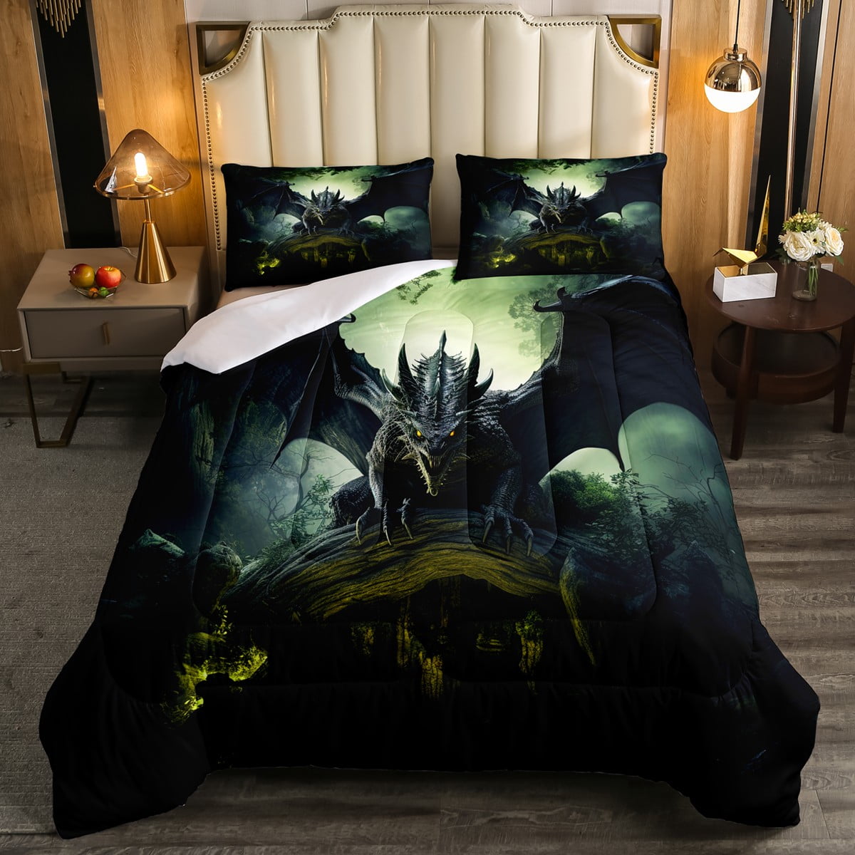 Flying Dragon Bedding Print Room Decor - Dragon Bedding Full, Exotic ...